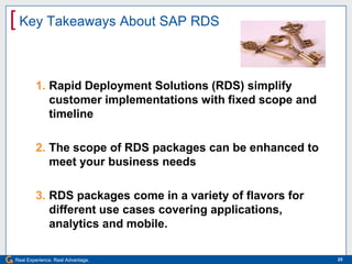 RDS - Understanding the SAP Basics of Rapid Deployment Solutions | PPTX