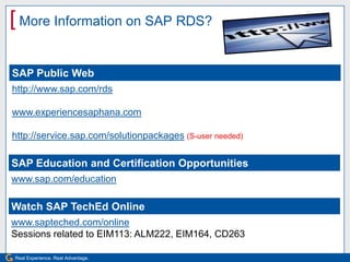 RDS - Understanding the SAP Basics of Rapid Deployment Solutions | PPTX