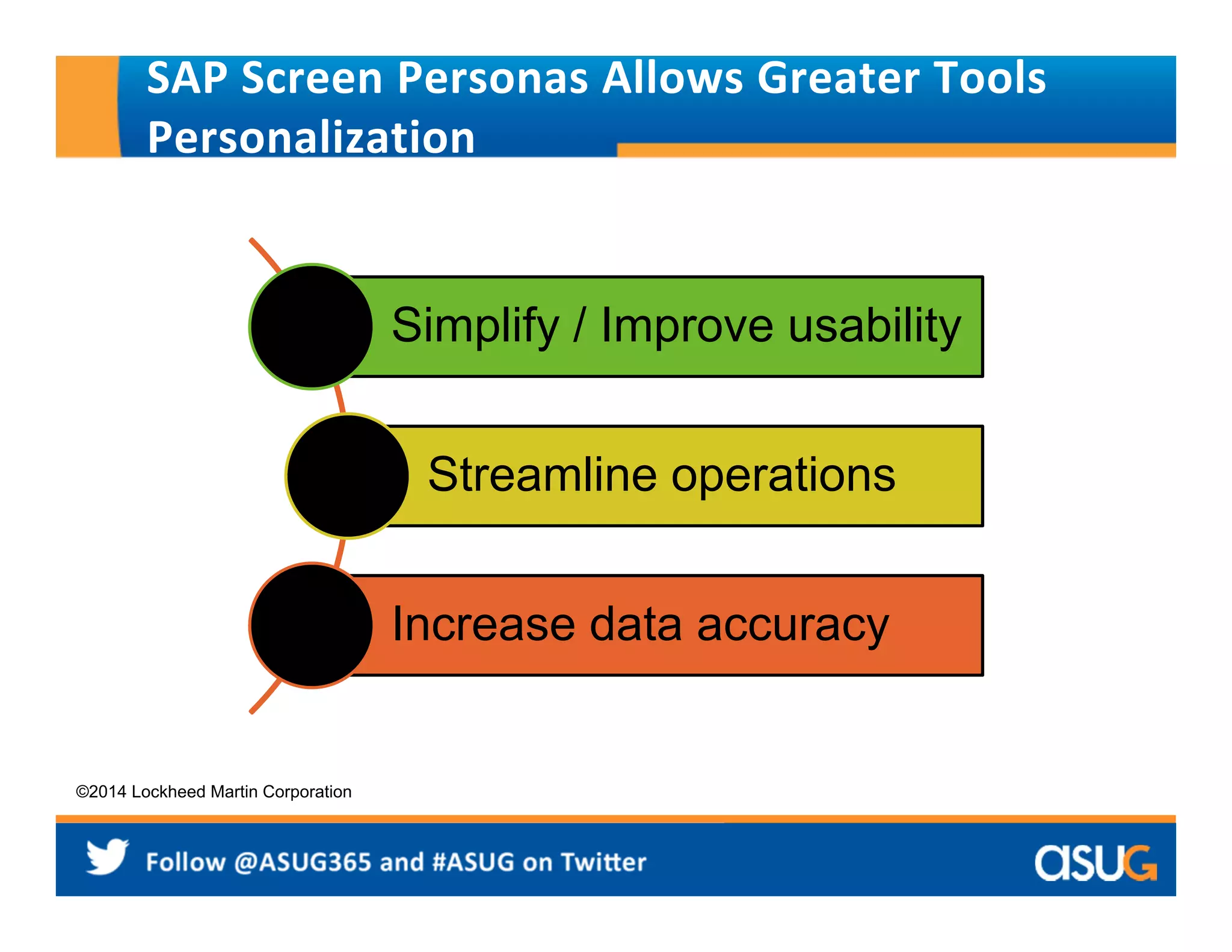 Lockheed simplifies Qnotes with SAP Screen Personas | PDF