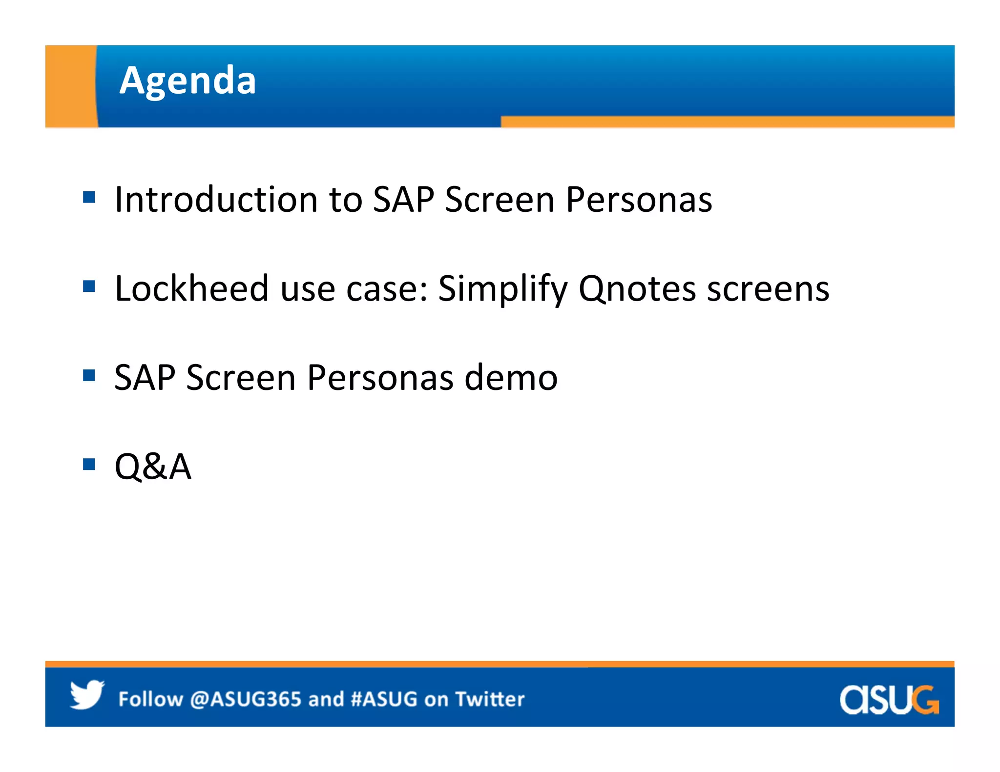 Lockheed simplifies Qnotes with SAP Screen Personas | PDF