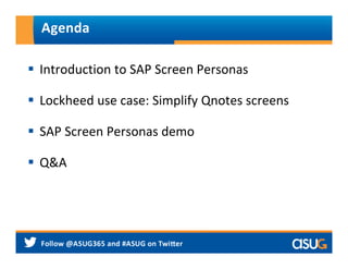 Lockheed simplifies Qnotes with SAP Screen Personas | PPT