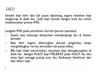 Asuhan bayi baru lahir dan neonatus di komunitas | PPT