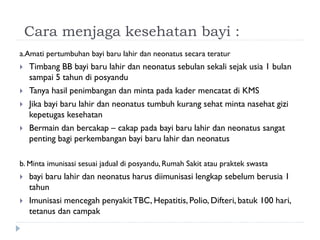 Asuhan bayi baru lahir dan neonatus di komunitas | PPT