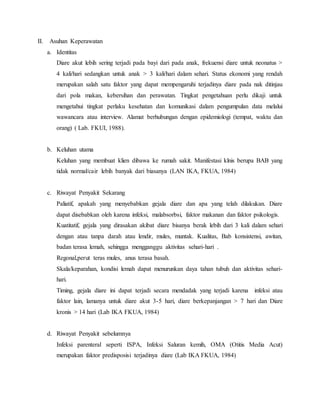 Asuhan keperawatan diare | DOCX