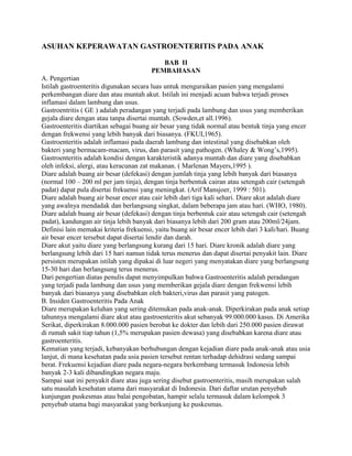 Asuhan keperawatan gastroenteritis pada anak | DOCX