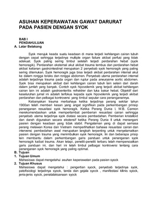 Asuhan keperawatan gawat darurat | DOCX