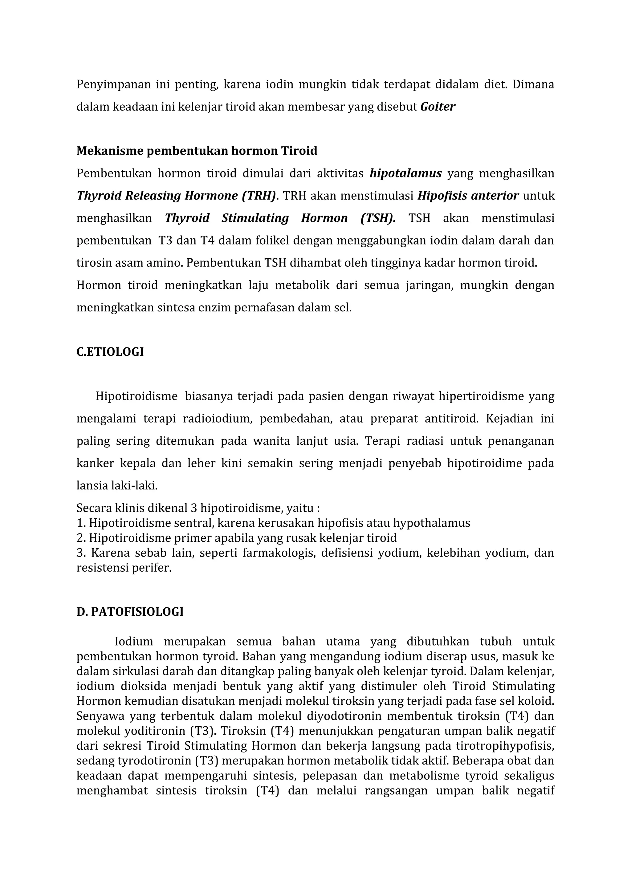 Asuhan keperawatan hipotiroid | DOCX