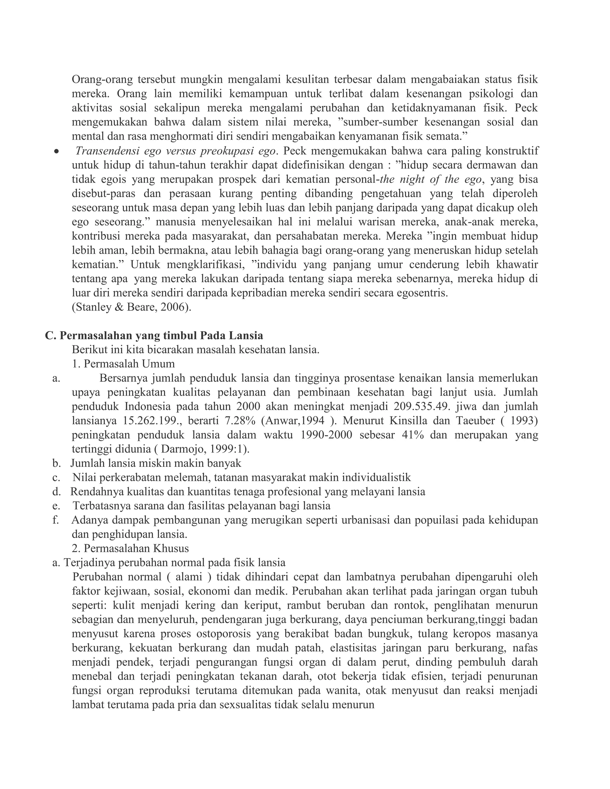 Asuhan keperawatan komunitas kelompok khusus lansia | DOCX