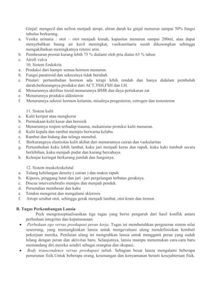 Asuhan keperawatan komunitas kelompok khusus lansia | DOCX