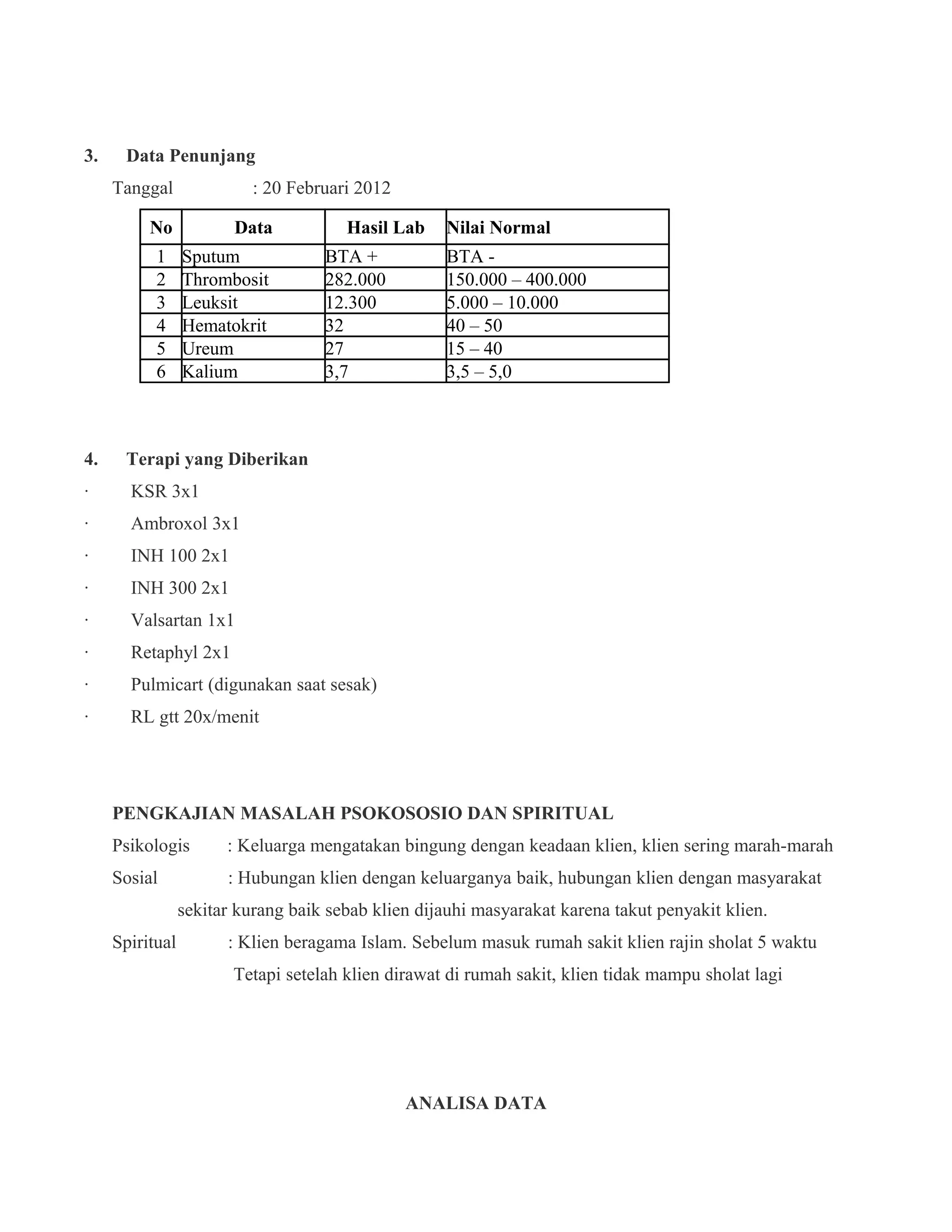 Asuhan Keperawatan pada Gangguan Sistem Pernafasan | DOC