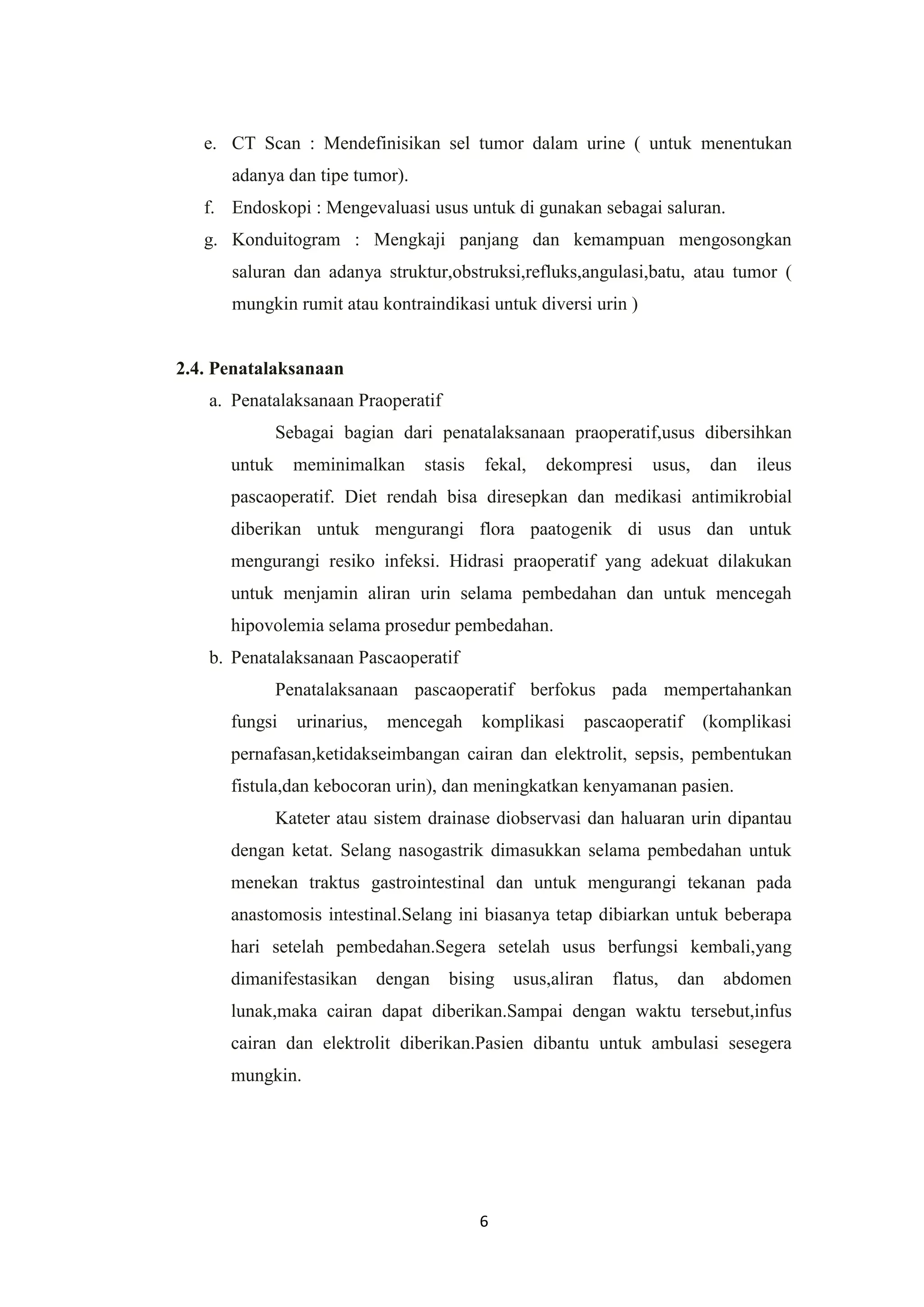 Asuhan keperawatan pada klien dengan gangguan continent urostomy | DOCX