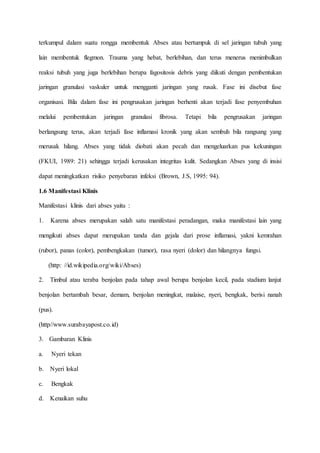 Asuhan keperawatan pada pasien dengan abses regio inguinalis | DOCX