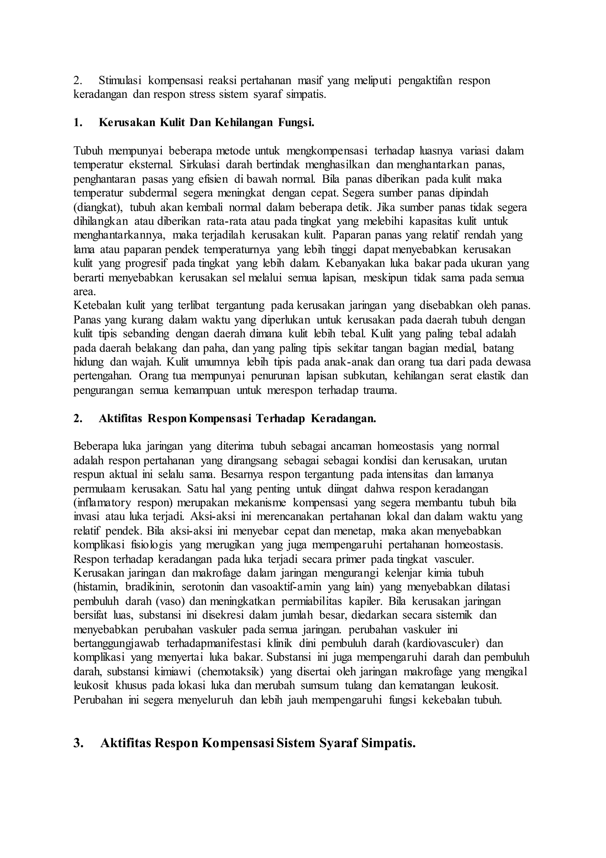 Asuhan keperawatan pada pasien dengan luka bakar | DOCX