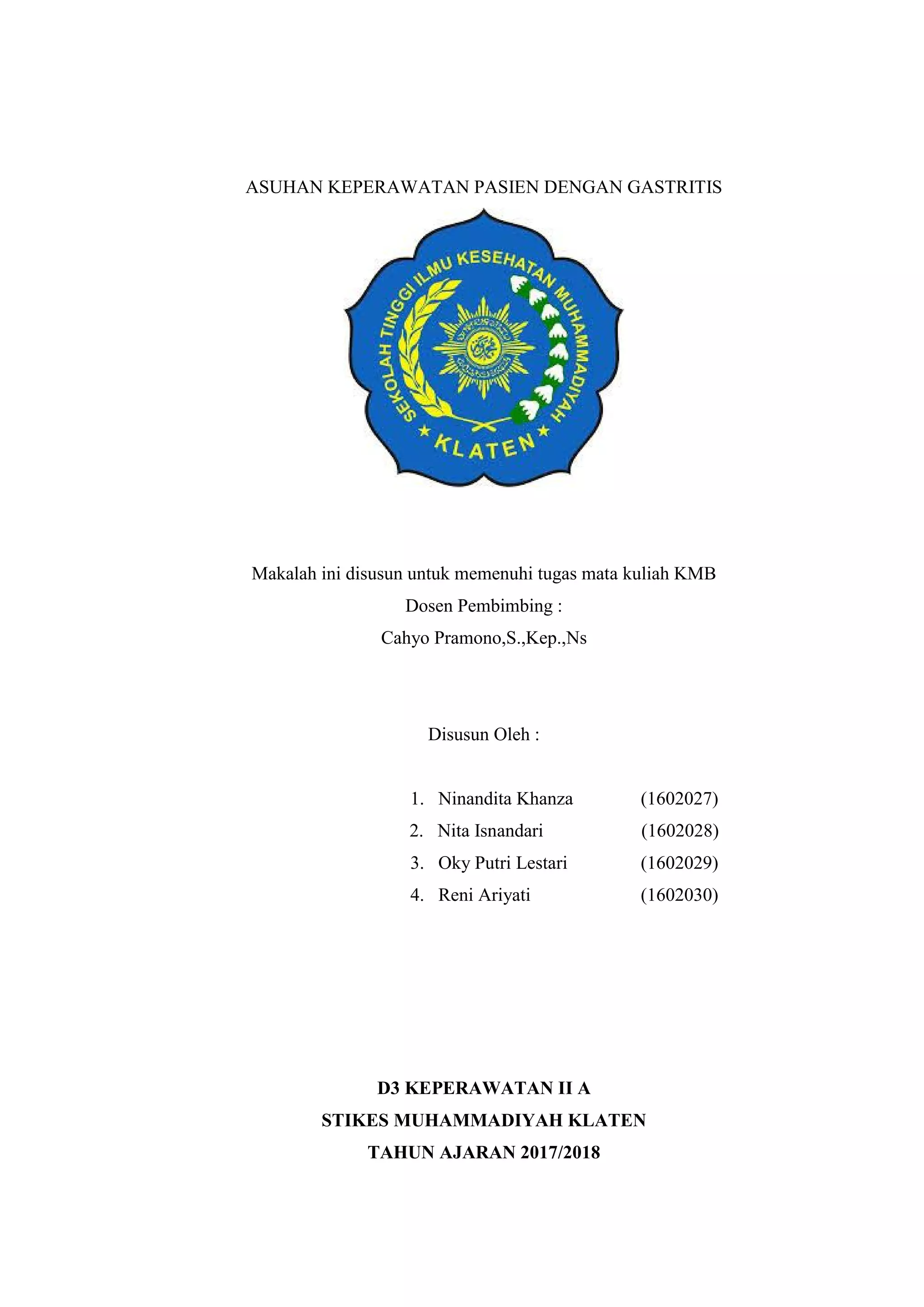 Asuhan keperawatan pasien dengan gastritis | PDF