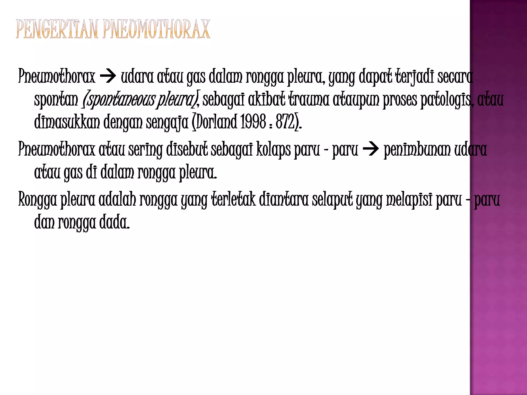 Asuhan keperawatan ps dg pneumothorax | PPTX