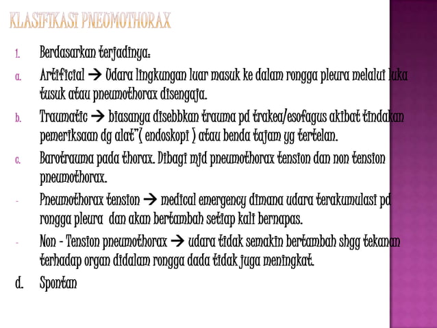 Asuhan keperawatan ps dg pneumothorax | PPTX