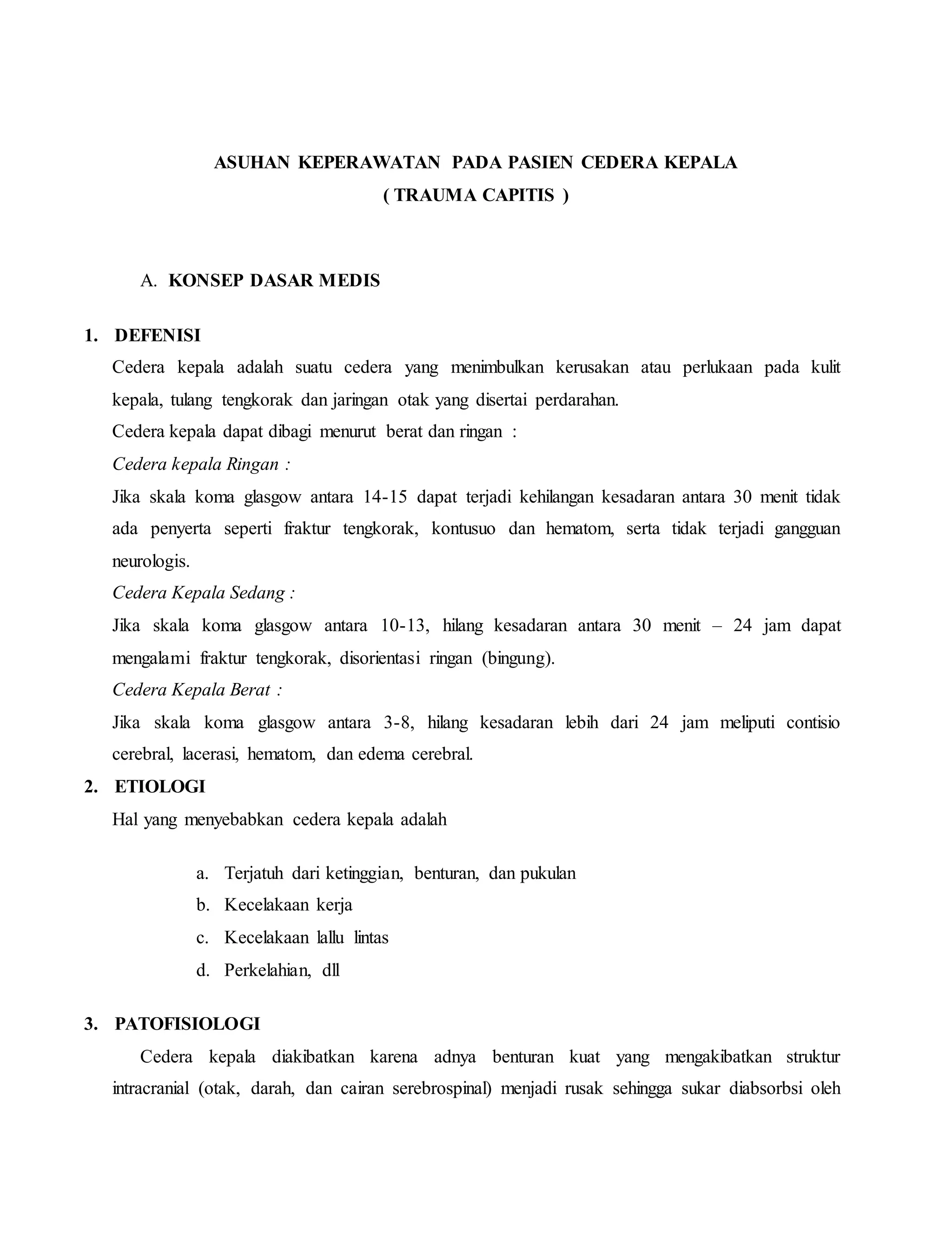 Asuhan keperawatan trauma | DOCX