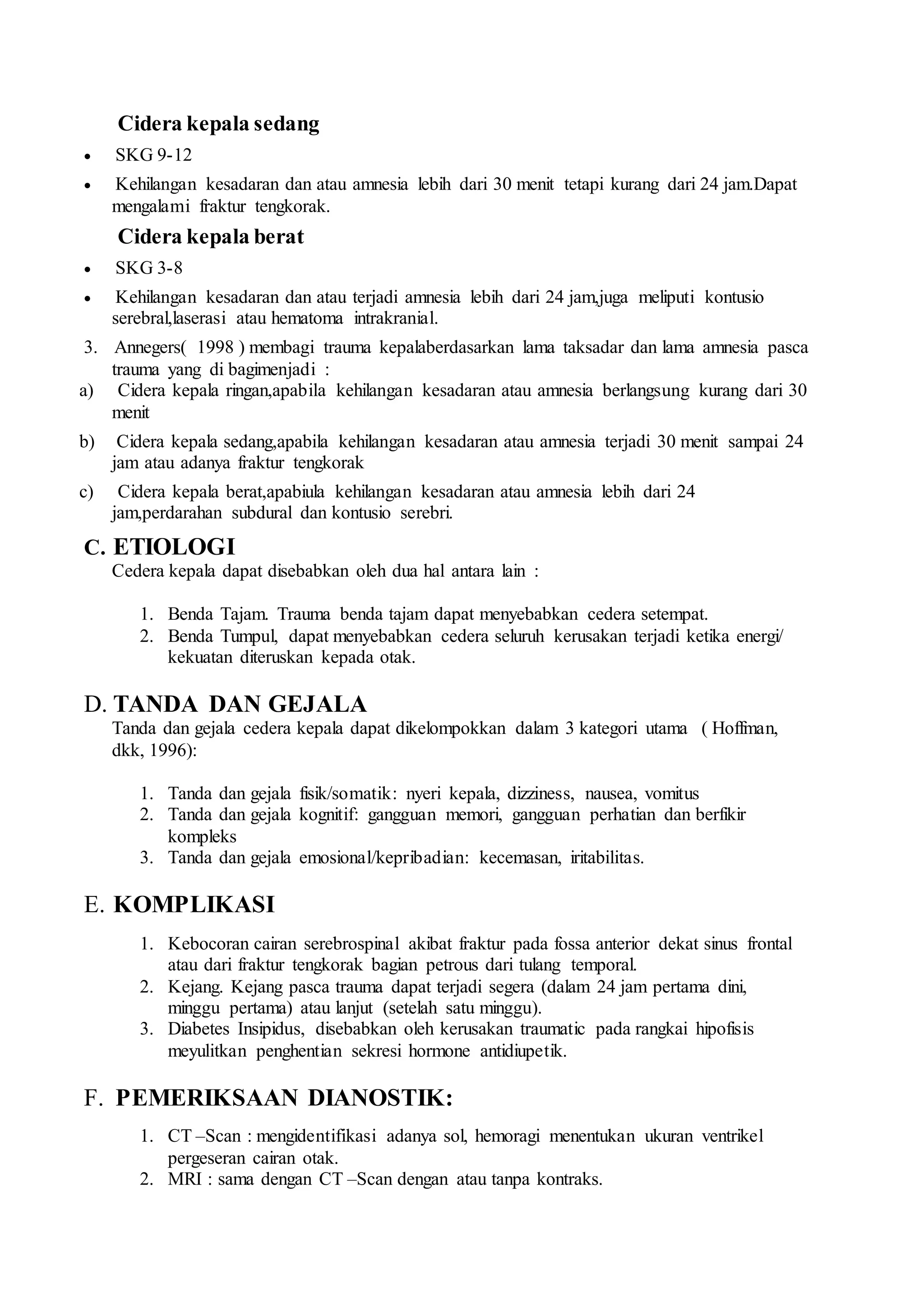 Asuhan keperawatan trauma | DOCX