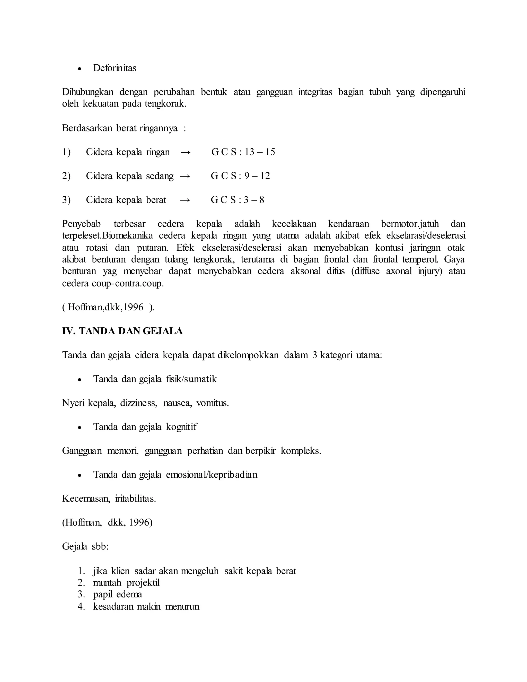 Asuhan keperawatan trauma | DOCX