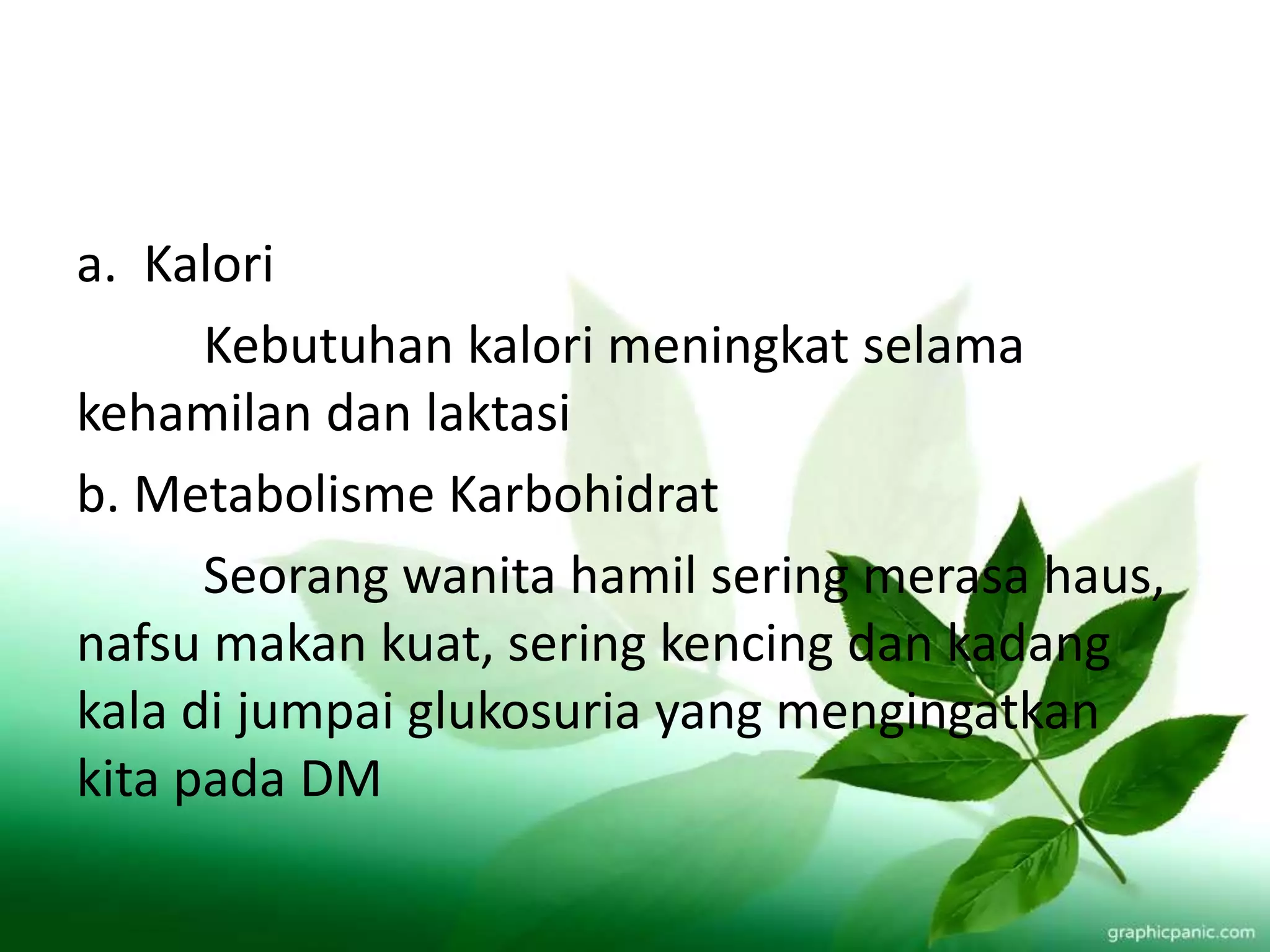 Metabolisme Pada Bumil | PPTX