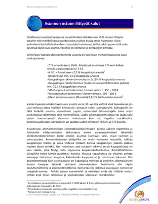 Asumisen kulut Espanjassa Valkea Marina | PDF