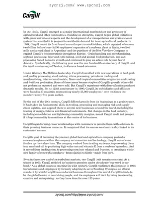 A summary of cargill's history | PDF