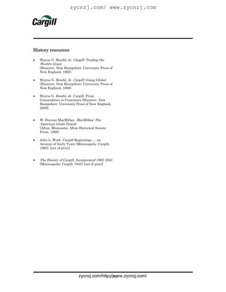 A summary of cargill's history | PDF