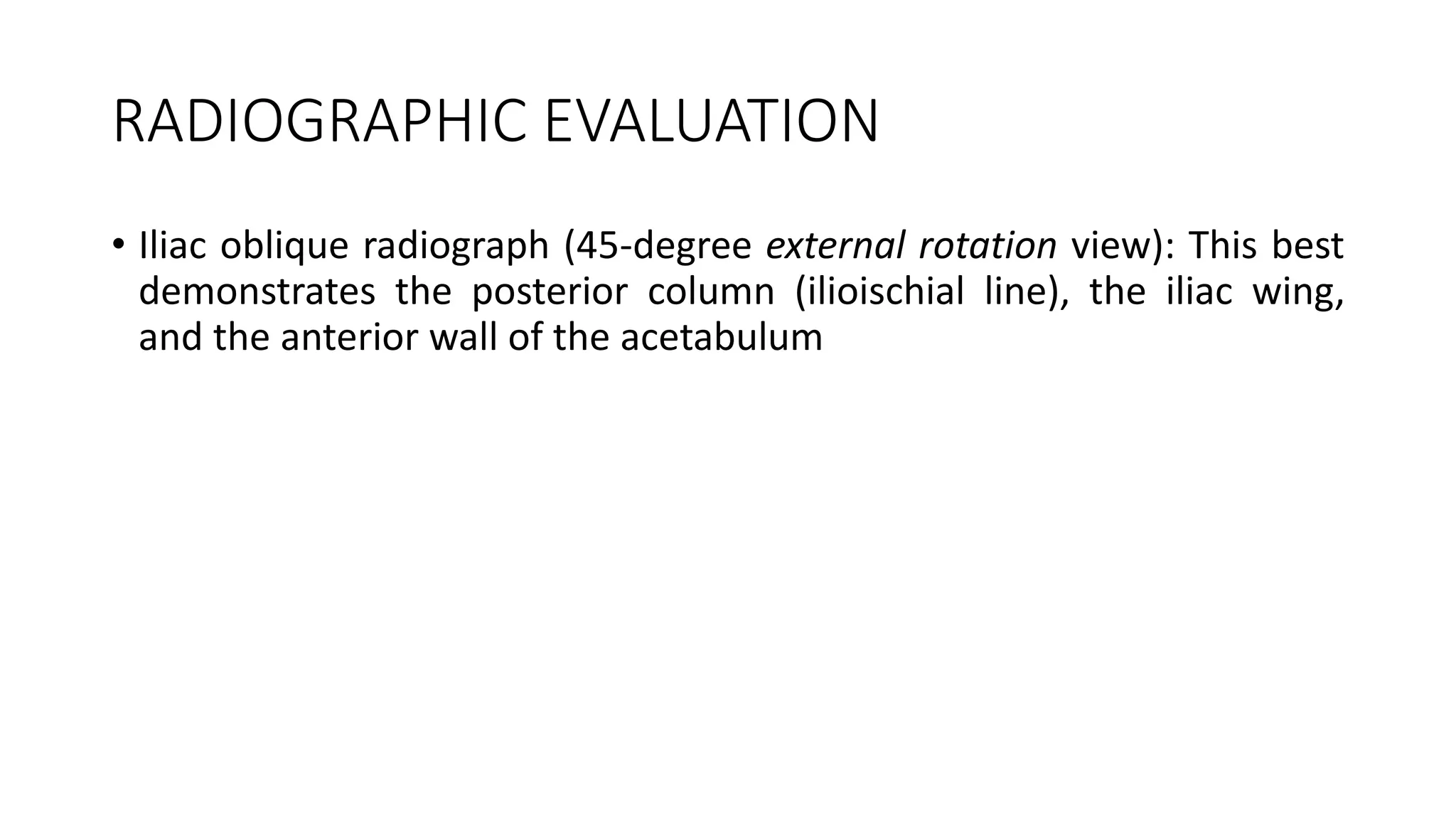A summary of fractures of acetabulum | PPT