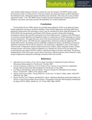 A Summary Of NASA Architecture Studies Utilizing Fission Surface Power ...