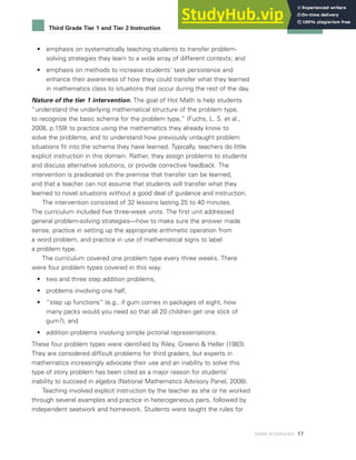 A Summary Of Nine Key Studies Multi-Tier Intervention And Response To ...