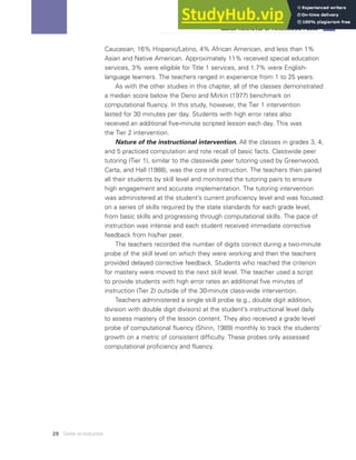 A Summary Of Nine Key Studies Multi-Tier Intervention And Response To Interventions For Students ...