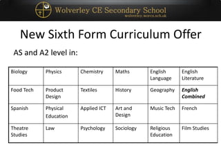 A summary of our sixth form | PPTX
