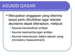 Asumsi dan karakteristik kualitatif laporan keuangan | PPT