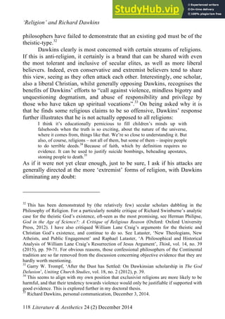 A Superscientific Definition Of Religion And A Clarification Of Richard ...