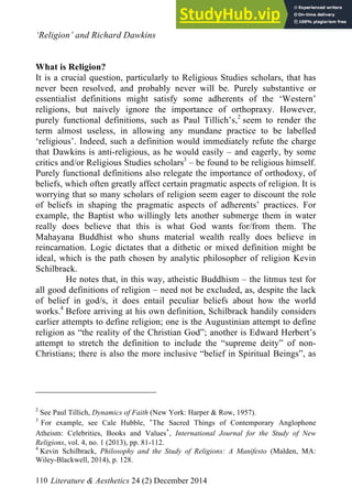 A Superscientific Definition Of Religion And A Clarification Of Richard ...