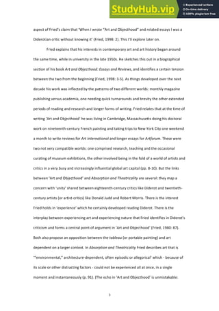 A Supreme Fiction Michael Fried And Art Criticism | PDF