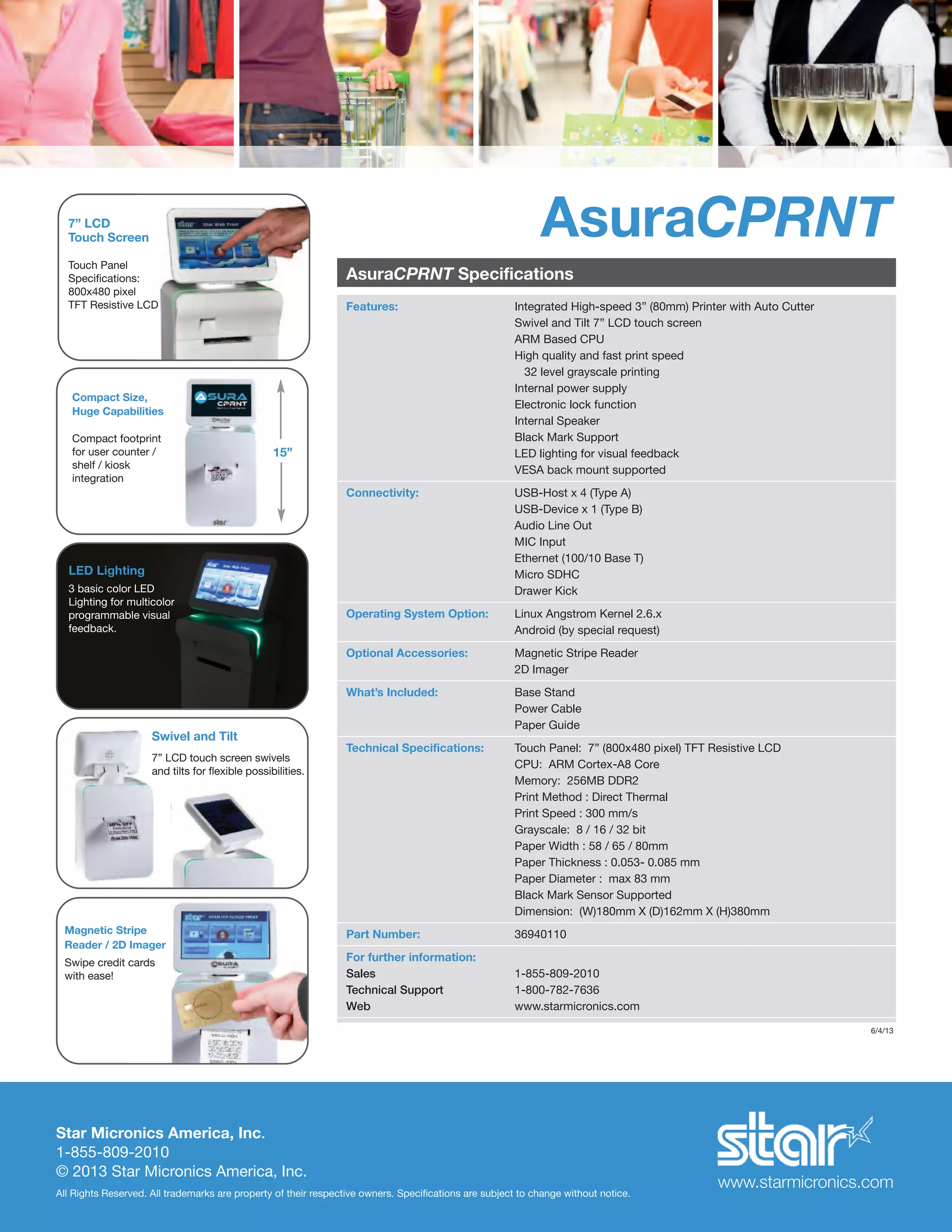 Star Micronics AsuraCPRNT Product Sheet | PDF