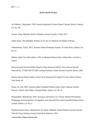 Asuransi dalam tinjauan syariat islam | PDF