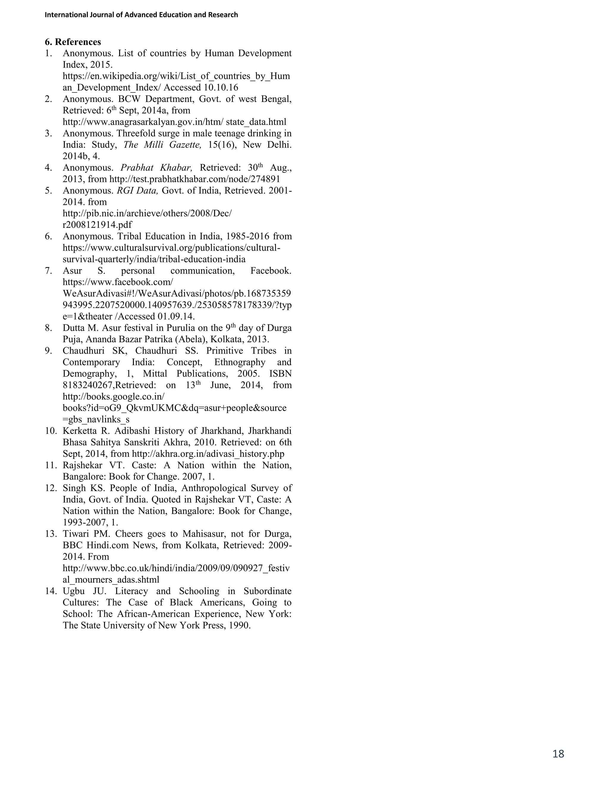 Asur community peoples' attitude towards education | PDF