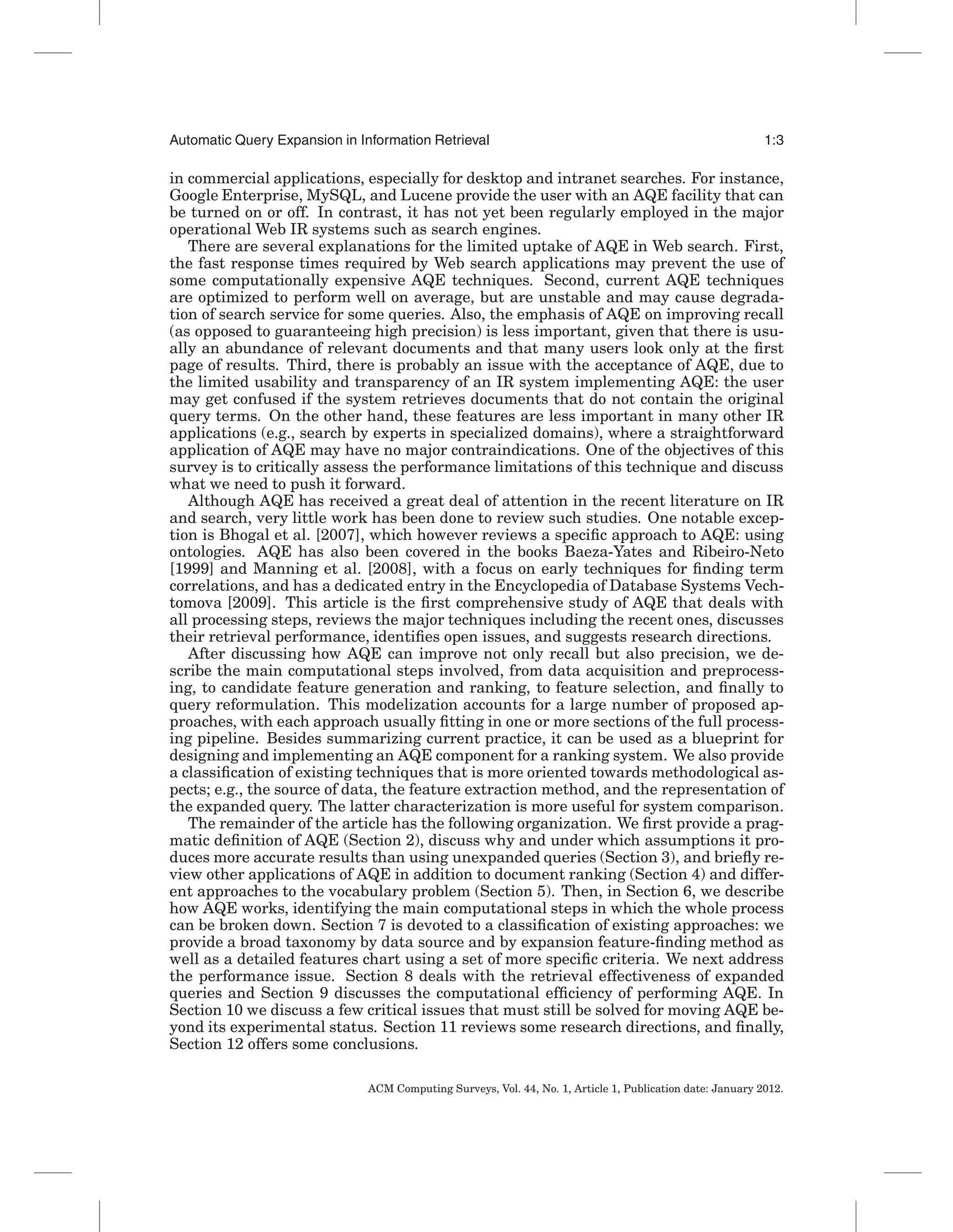 A survey of automatic query expansion in information retrieval | PDF