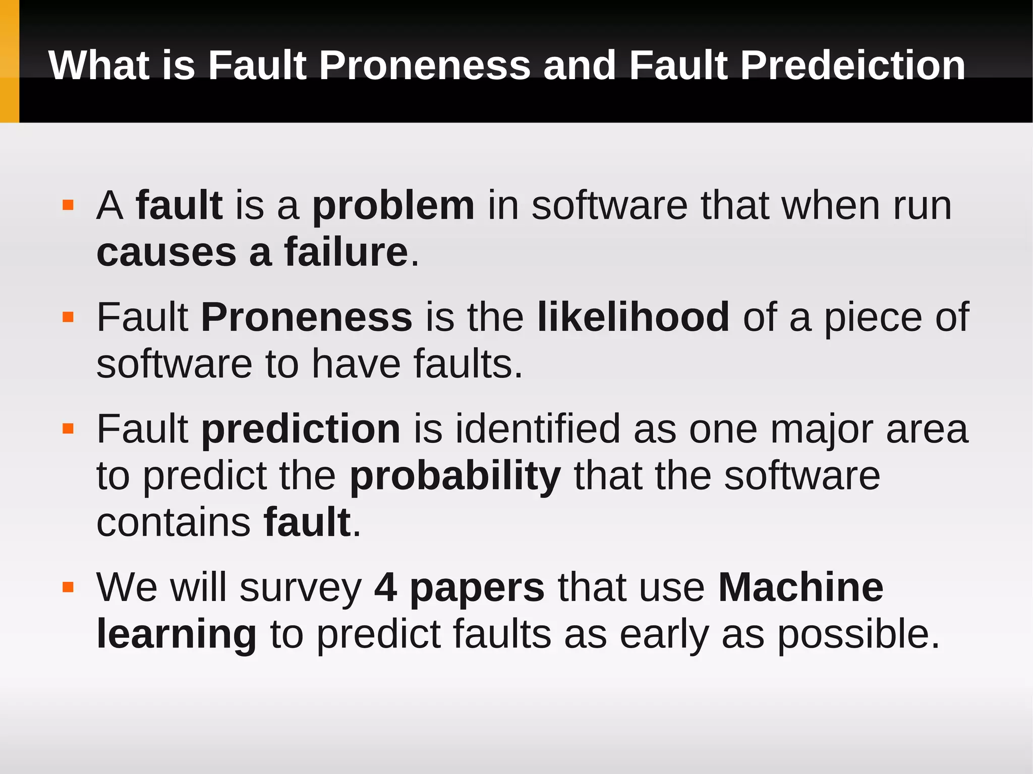A Survey Of Fault Prediction Using Machine Learning Algorithms Pdf