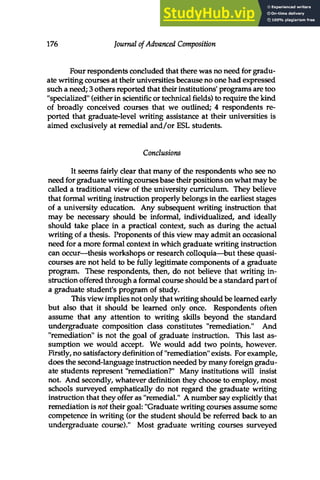 A Survey Of Graduate Writing Courses | PDF | Postgraduate Education ...
