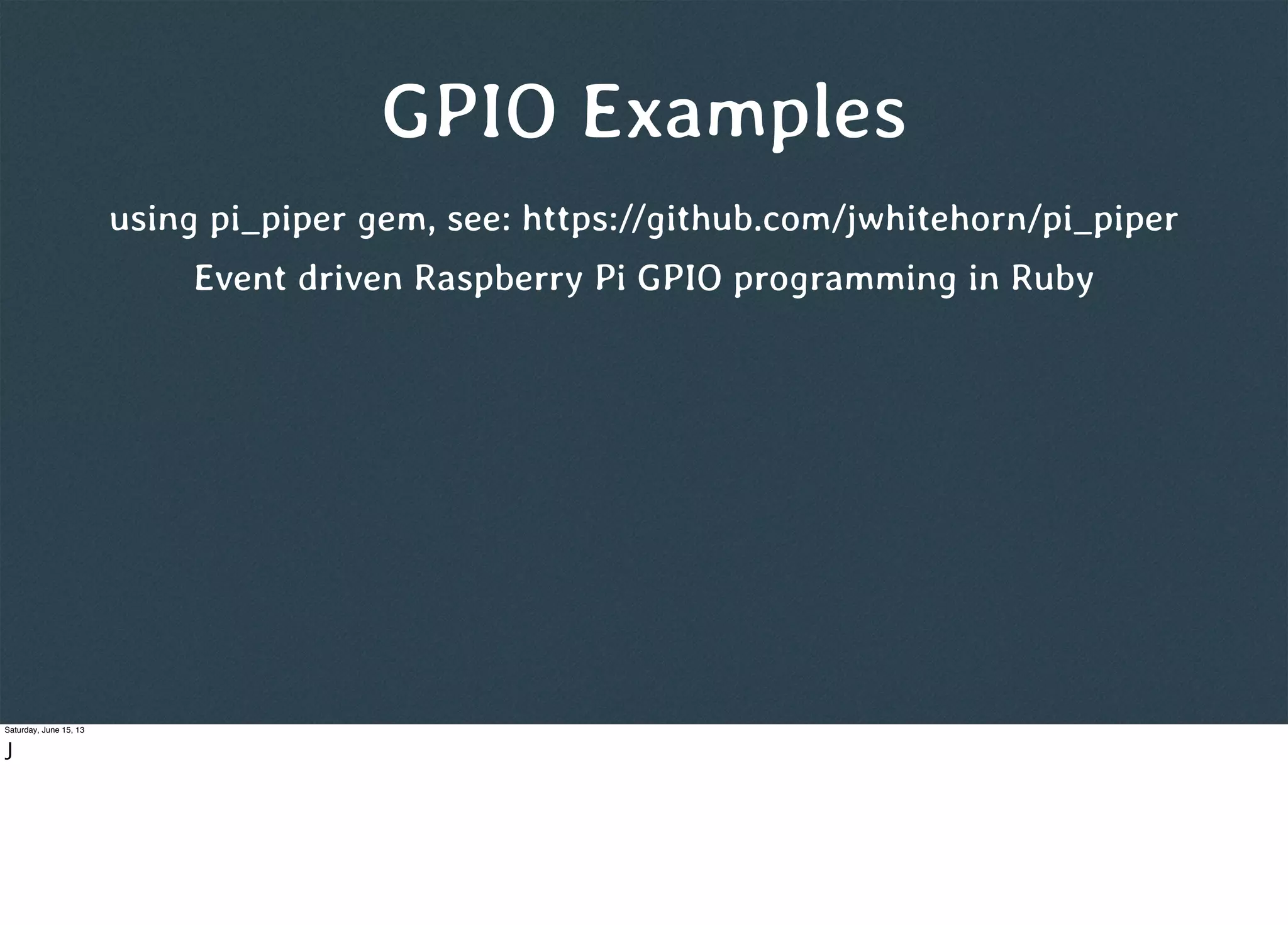 A survey of robotics in Ruby | PPT