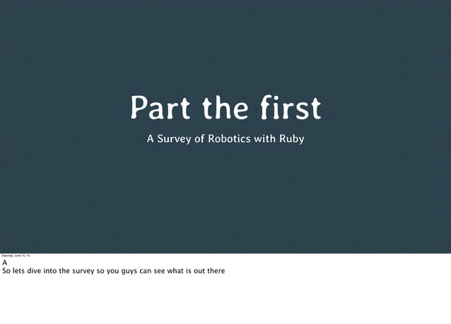 A survey of robotics in Ruby | PPT