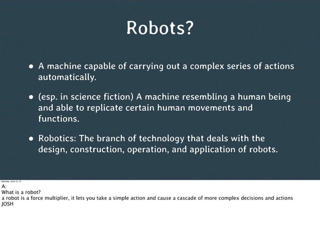 A survey of robotics in Ruby | PPT