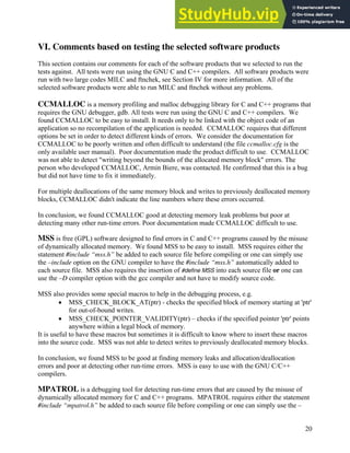 A Survey Of Systems For Detecting Serial Run-Time Errors | PDF