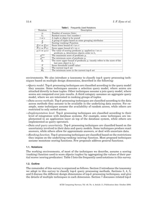 A survey of top k query processing techniques in relational database systems | PDF
