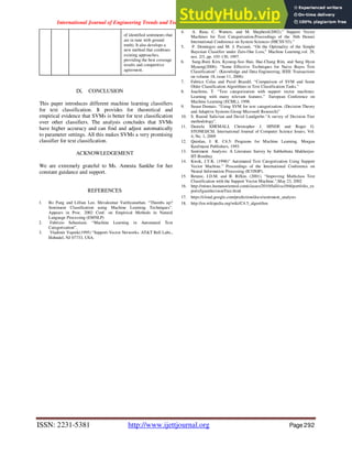 A Survey Of Various Machine Learning Techniques For Text Classification ...