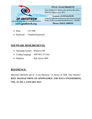 A survey of xml tree patterns | DOCX | Databases | Computer Software and Applications