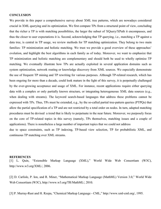 A survey of xml tree patterns | PDF
